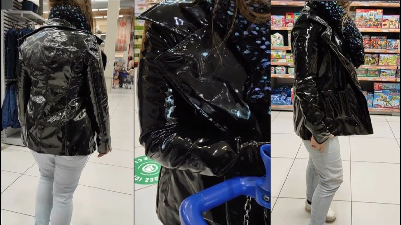Veste Jacket vinyl pvc imperméable 😉 - YouTube