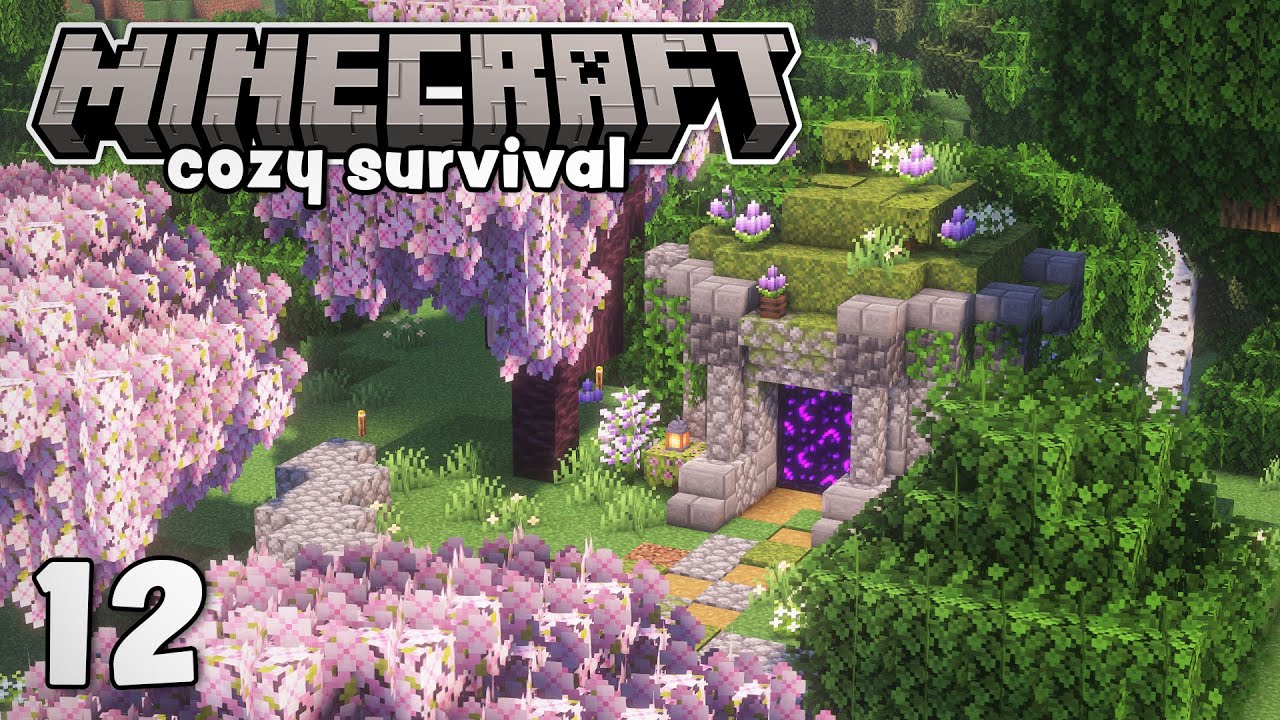 Making A Lush Nether Portal Area! | Cozy Minecraft 1.20 Let's Play 🐝 ...