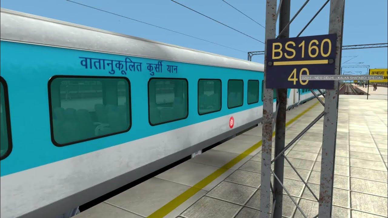 Full journey 12012-NEW DELHI-KALKA SHATABDI EXPRESS | train simulator - YouTube
