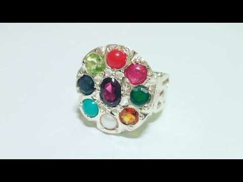 9 Ratan Ring| benefits of 9 Ratan ring| Beautiful Gemstones| - YouTube