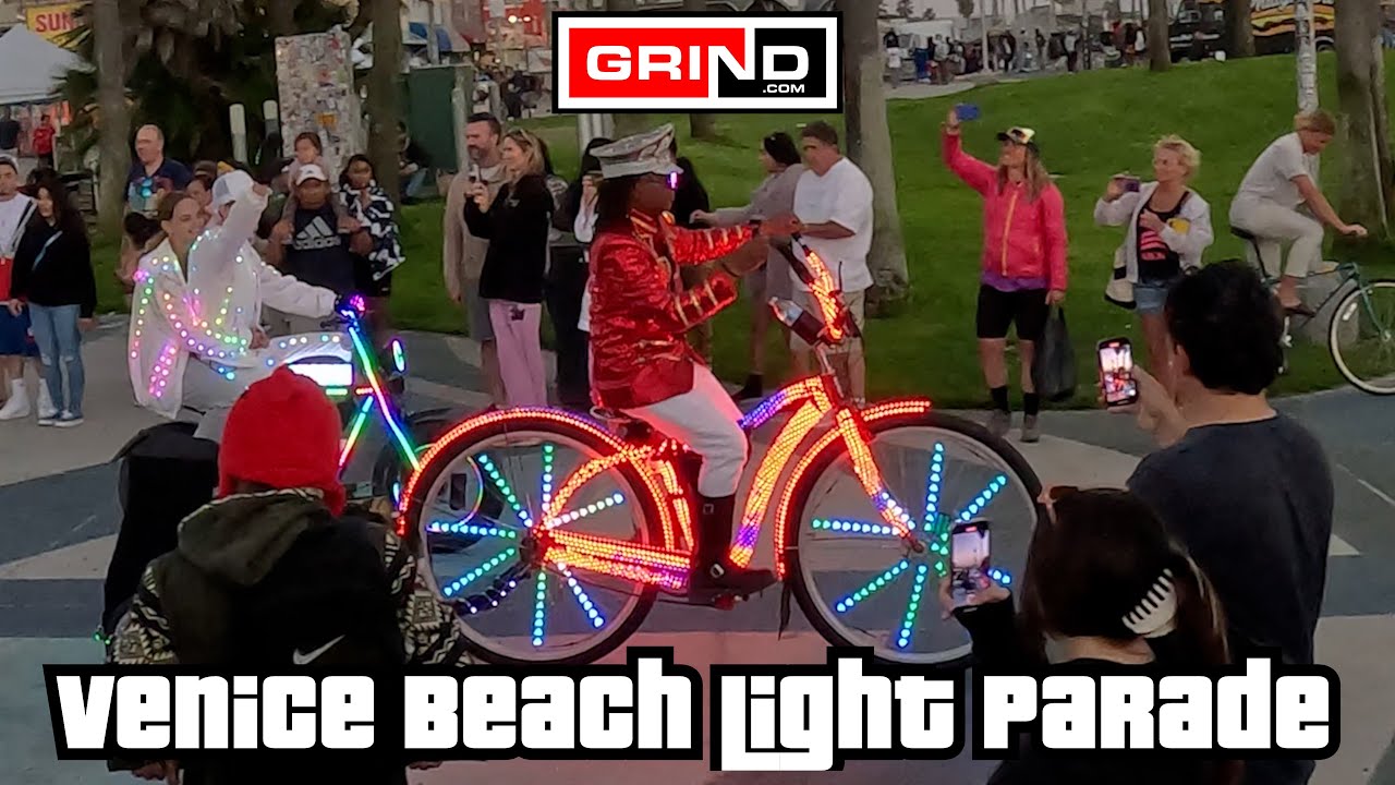 Come See The Famous Venice Electric Light Parade Virtual Bike Tour Full Video UNCUT Sunday 7-9 ...