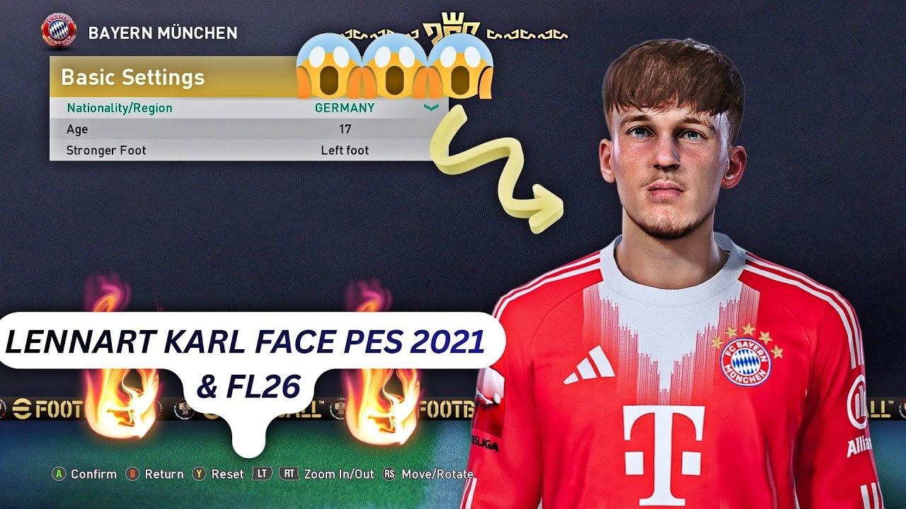 KARL FACE PES 2021 & FL26 - YouTube