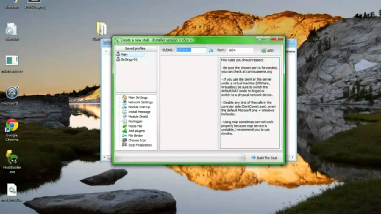 How to setup DarkComet R.A.T - YouTube