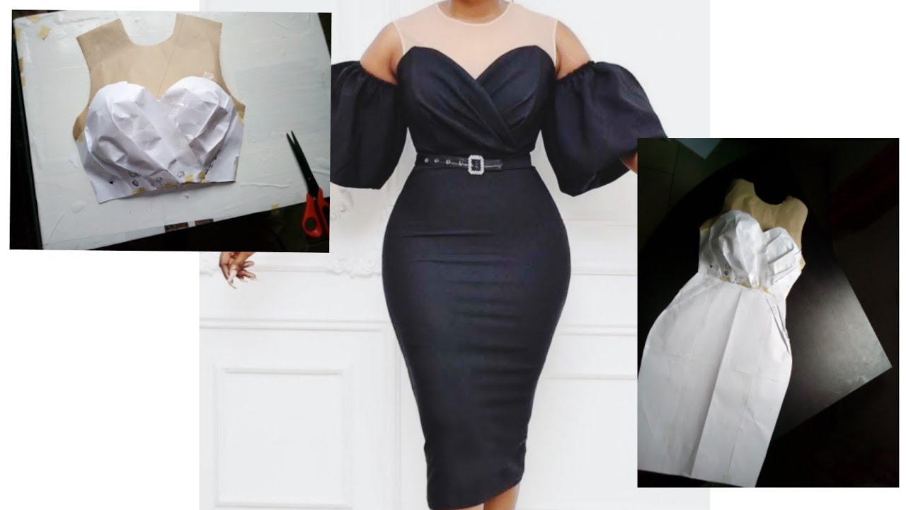 how to draft a trending dress desing.(wrap design).#sewingtutorial # ...