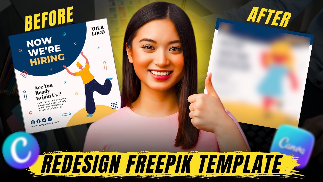 I Redesign a Freepik Poster Template in Canva | Canva Tutorial - YouTube
