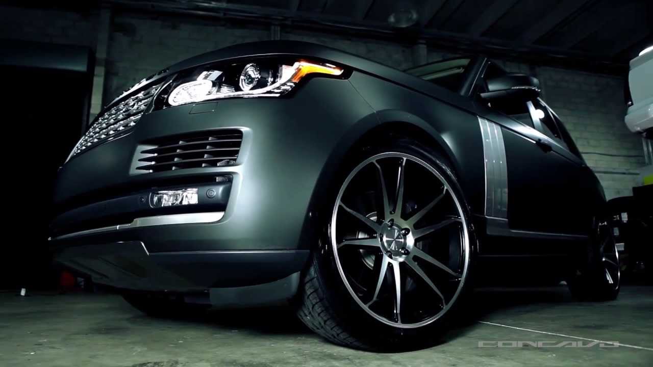Matte Black Range Rover on Concavo CW-S5 Deep Concave Wheels / Rims ...