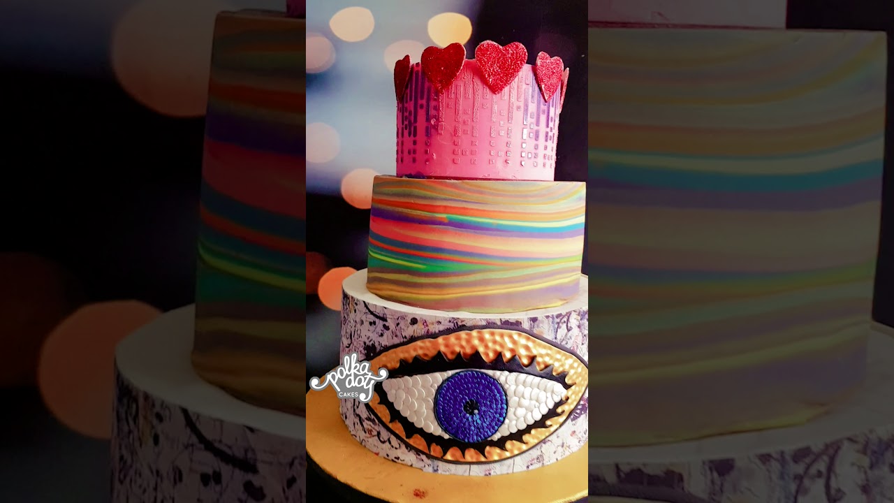 Evil eye design wedding cake with a manish arora Inspiration - YouTube