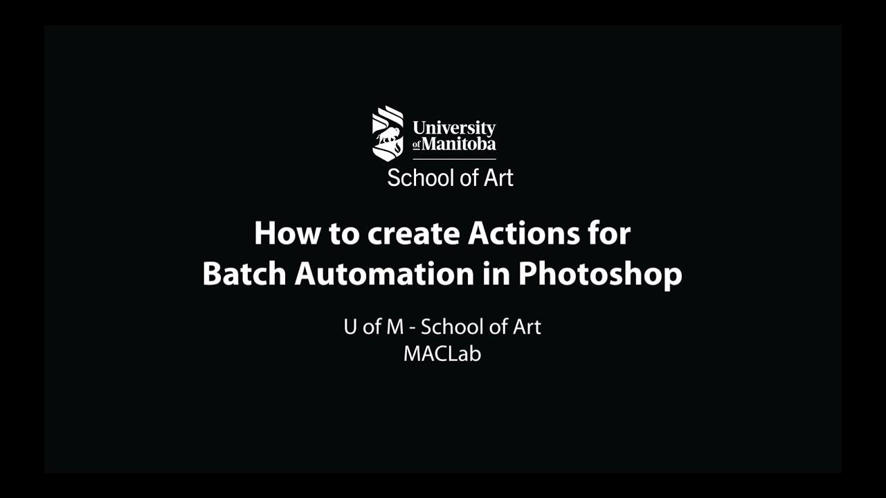 MACLab How To - How to Batch Automate with Photoshop 2025 - YouTube