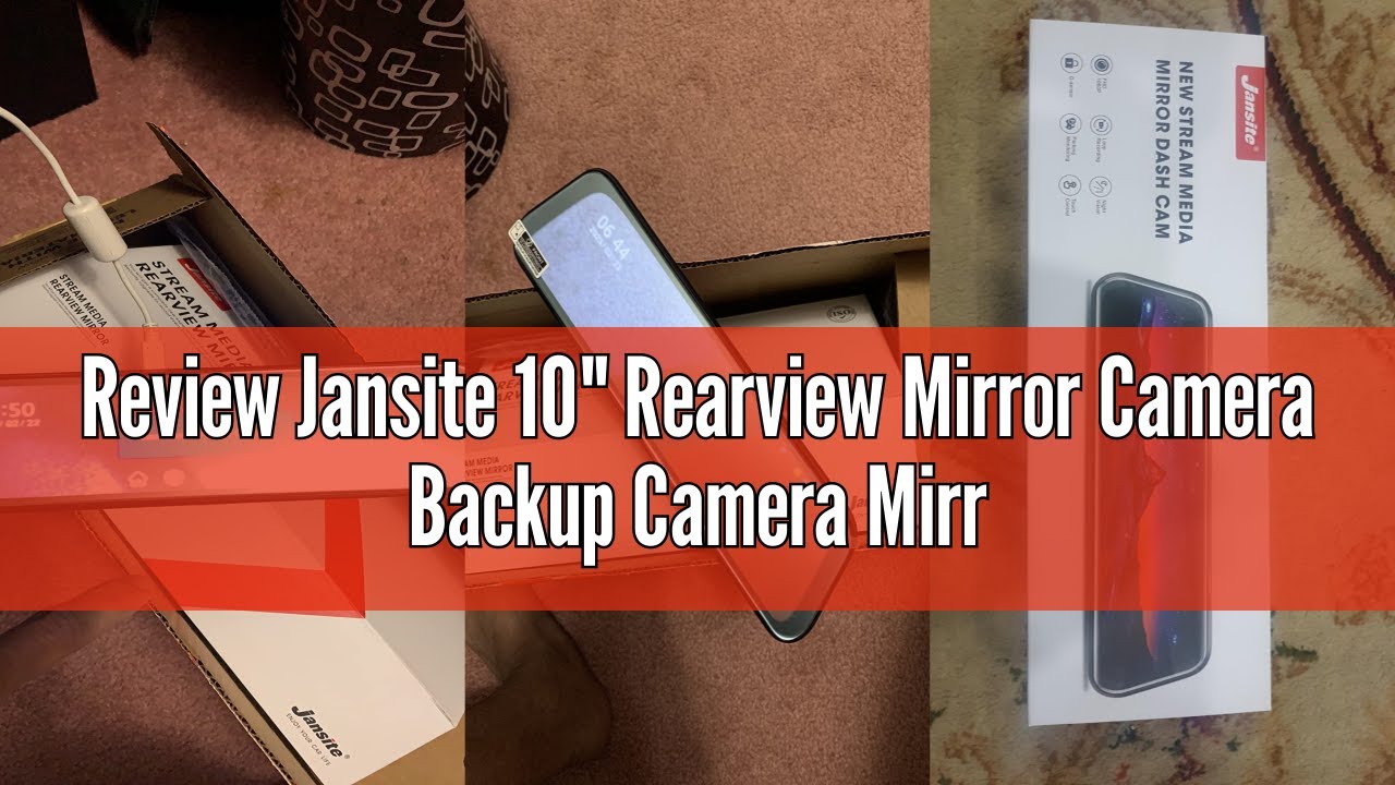 Review Jansite 10" Rearview Mirror Camera Backup Camera Mirror Dash Cam ...