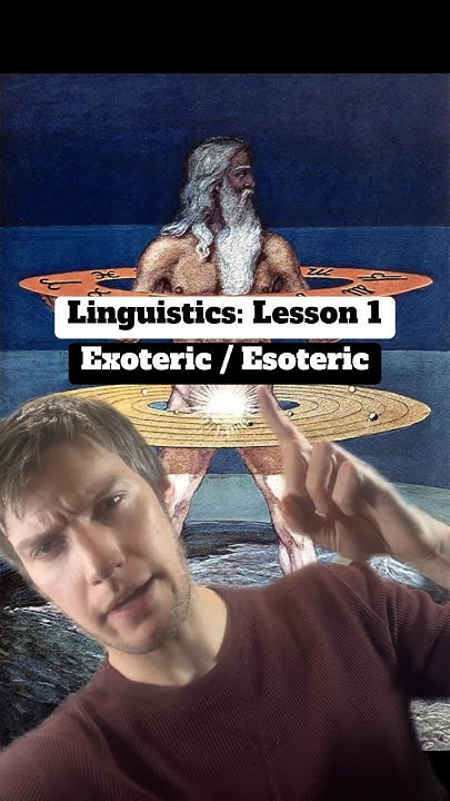Linguistics 1: Exoteric and Esoteric #linguistics #languagelearning # ...