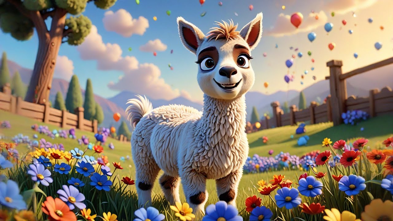 Three Baby Llamas Count and Rhyme | Counting and Nursery Rhyme for Kids ...