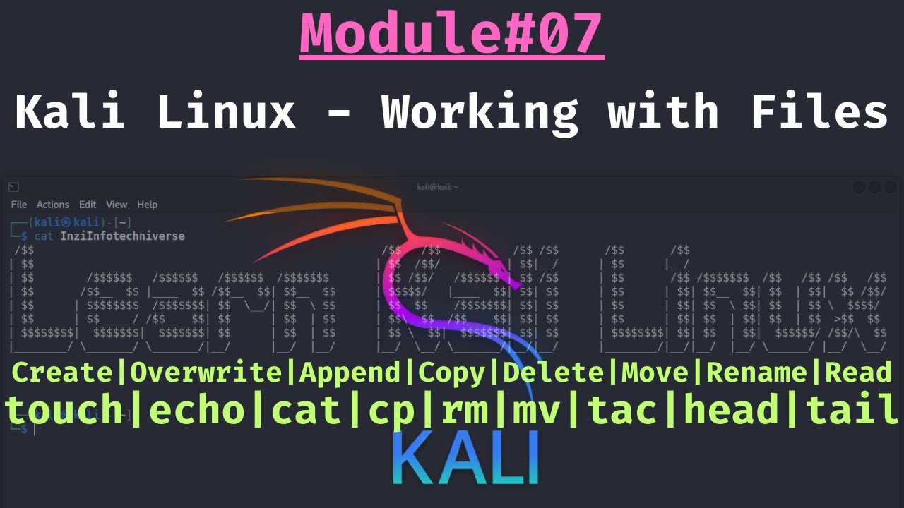Mod#07: Kali Linux - Working with Files - YouTube
