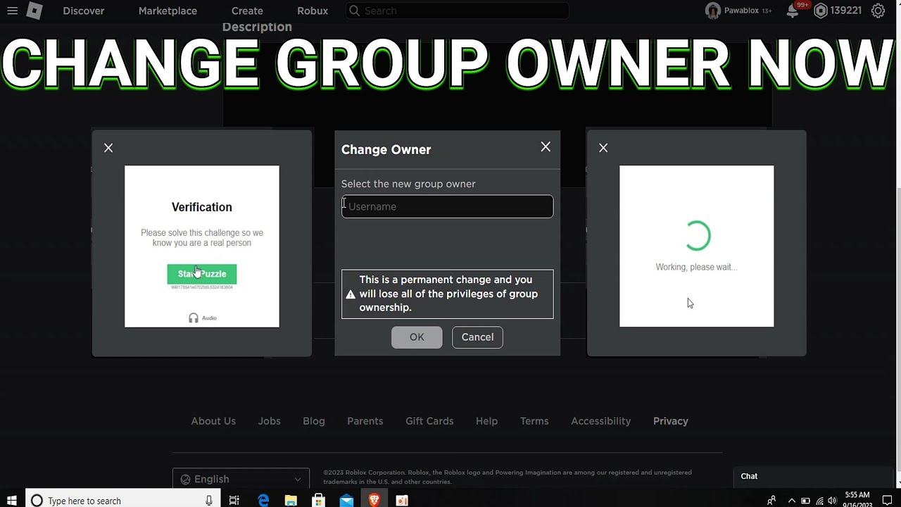 How To Change Roblox Group Owner (PC & Mac) 2023 UPDATE - YouTube