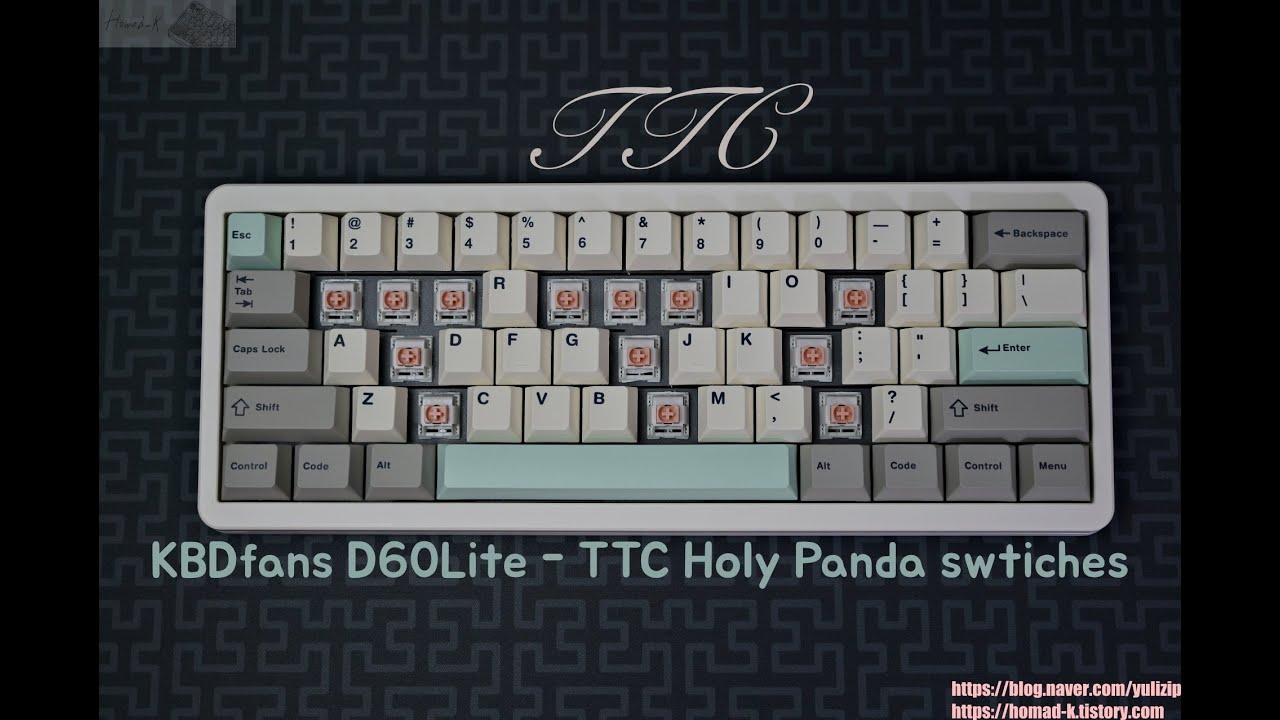 KBDfans D60 Lite (TTC HolyPanda switches) - YouTube