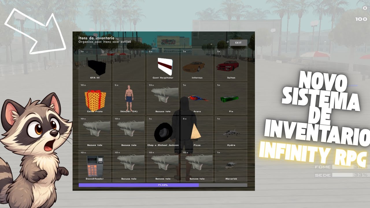 LIVESTREAM SAMP INFINITY RPG NOVOS SISTEMAS NO SERVIDOR - YouTube