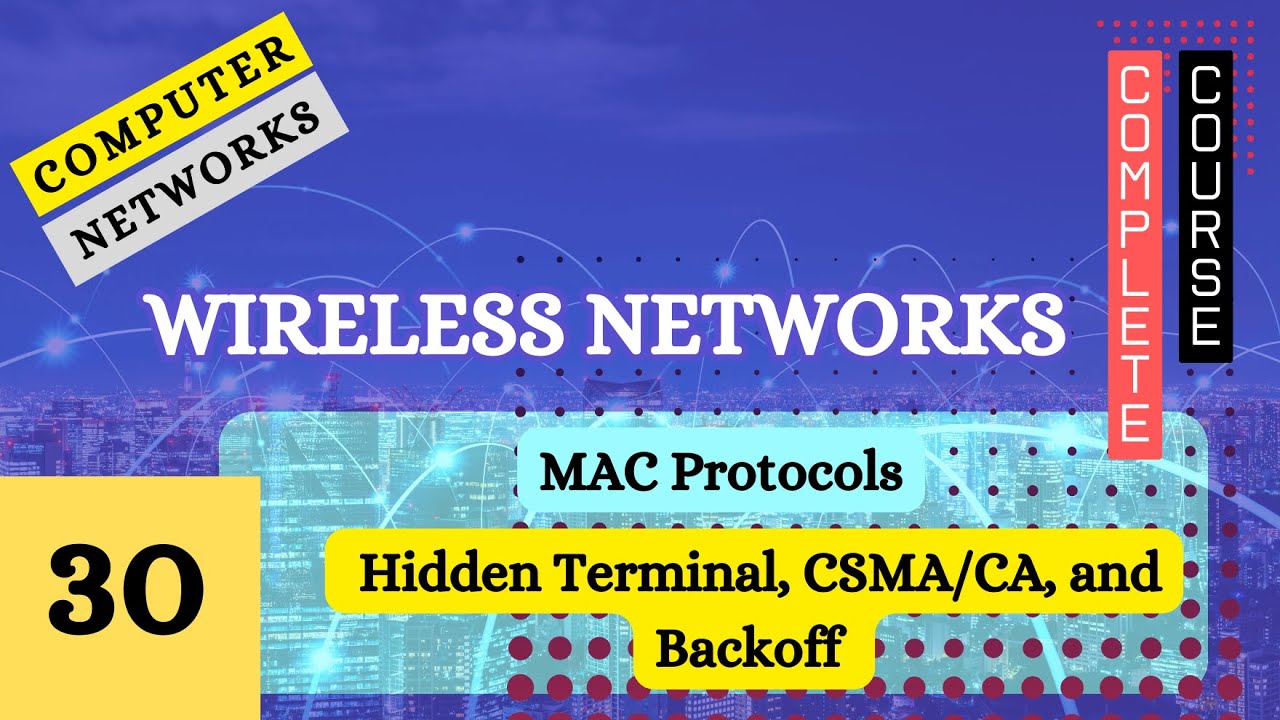 Wireless Networks & MAC Protocols: Hidden Terminal, CSMA/CA, and Backoff - YouTube