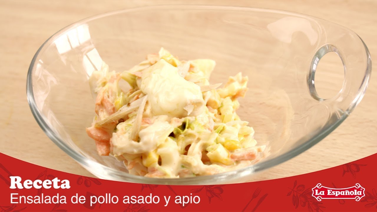 Ensalada de pollo asado y apio - YouTube