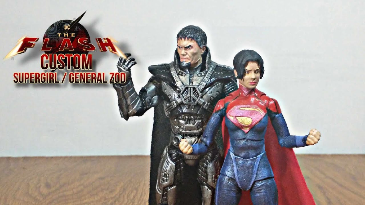 CUSTOM SUPERGIRL/GENERAL ZOD MCFARLANE-THE FLASH - YouTube