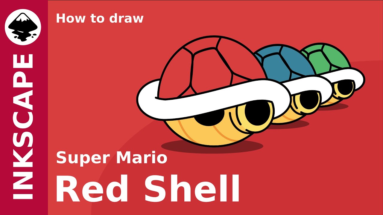 Inkscape Tutorial: How to draw Red Shell from Mario Kart - YouTube