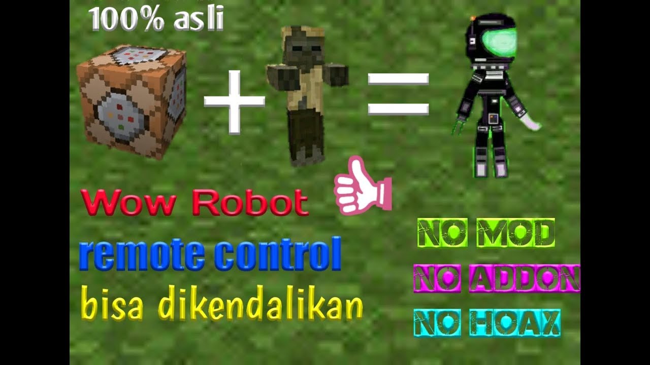 Cara membuat robot remote control dengan command block di minecraft no ...