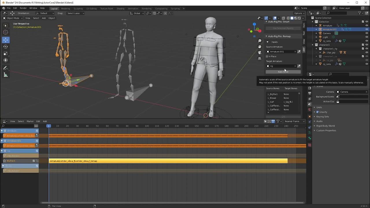 Retargeting Actorcore Motions in Blender - YouTube