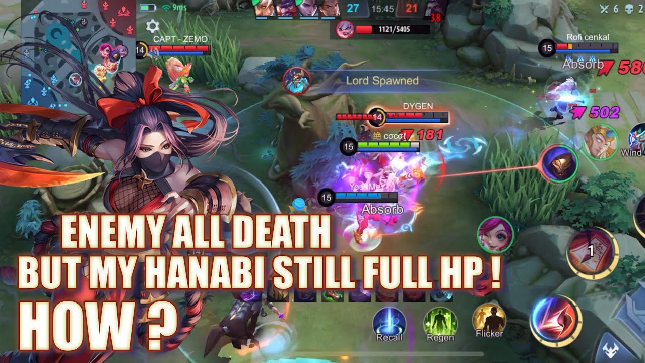 ENEMY ALL DEATH BUT MY HANABI STILL FULL HP ! HOW ? SOLO RANK - YouTube