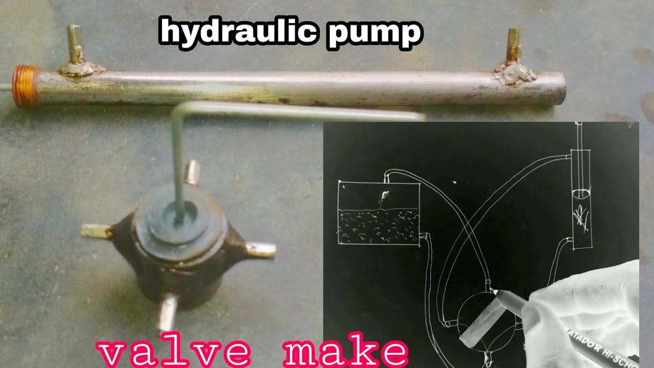 how to make hydraulic valve mini hydraulic pump make - YouTube