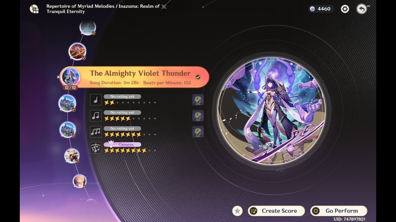 The Almighty Violet Thunder - Leggendary(100%) - Genshin music event ...