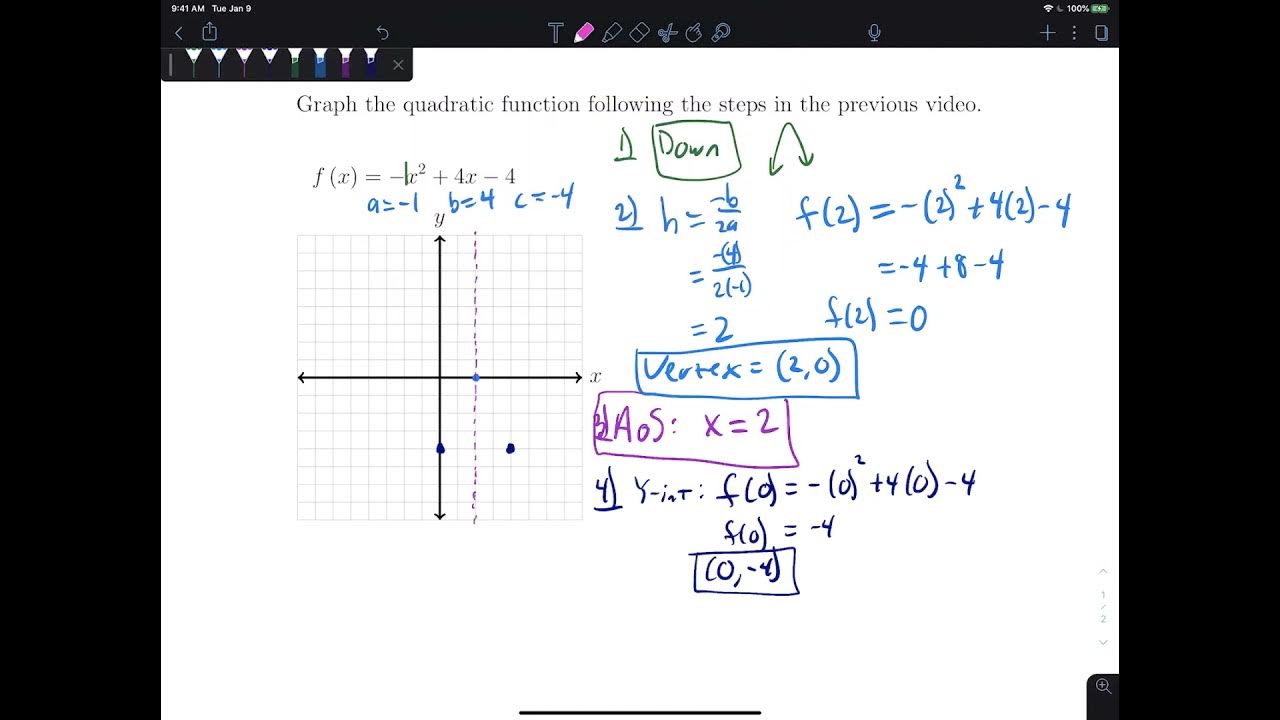 1314 Un3 S4 Ex6 Graph a Quadratic Function - YouTube