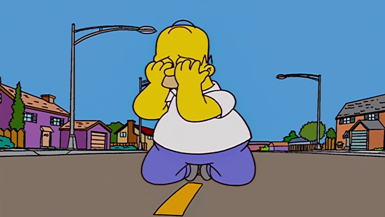 Homero llorando - YouTube