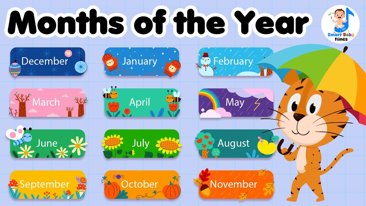 Fun And Catchy Song To Teach Kids The Months Of The Year | Educational ...
