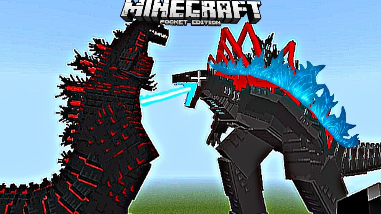 Shin Godzilla vs Godzilla FIGHT ON MINECRAFT PE / DOWNLOAD MOD - YouTube