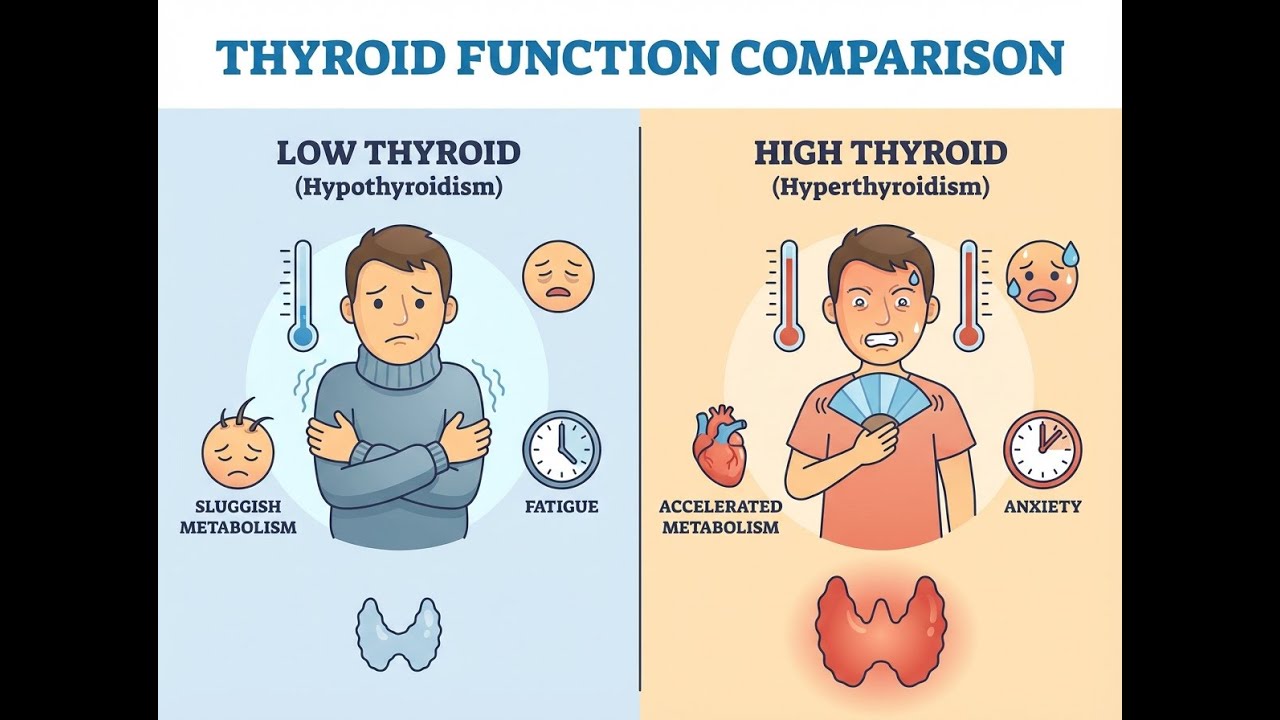 Thyroid: Signs of HIGH and LOW Thyroid !!! - YouTube