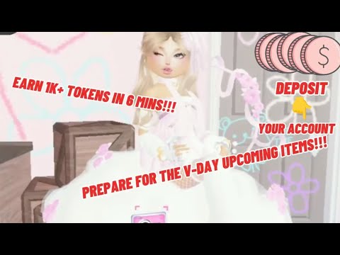 HOW TO EARN TOKENS IN DTI FAST!!! *PREPARE FOR THE UPCOMING V-DAY ITEMS ...