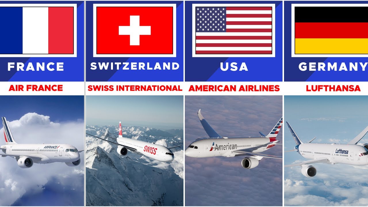 Airlines From Different Countries - YouTube