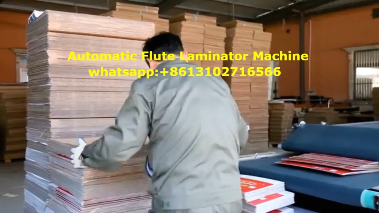 HRB Automatic Flute laminator machine; Laminating paperboard machine ...