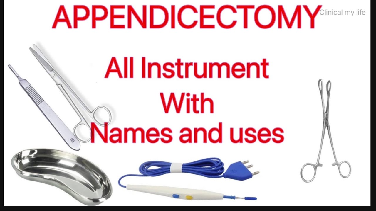 Appendicectomy | all instruments with uses #appendicitis #appendix ...