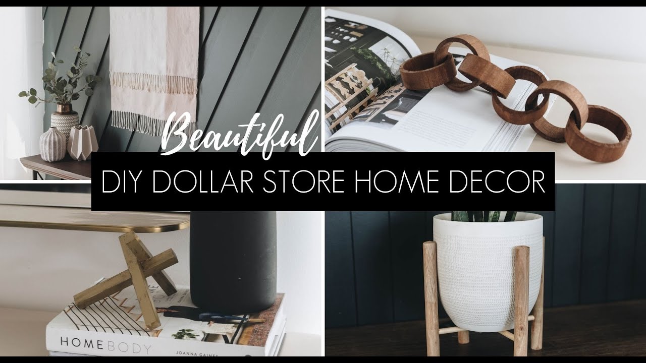 DIY Dollar Store Home Decor | DOLLAR STORE DIY CHALLENGE - YouTube