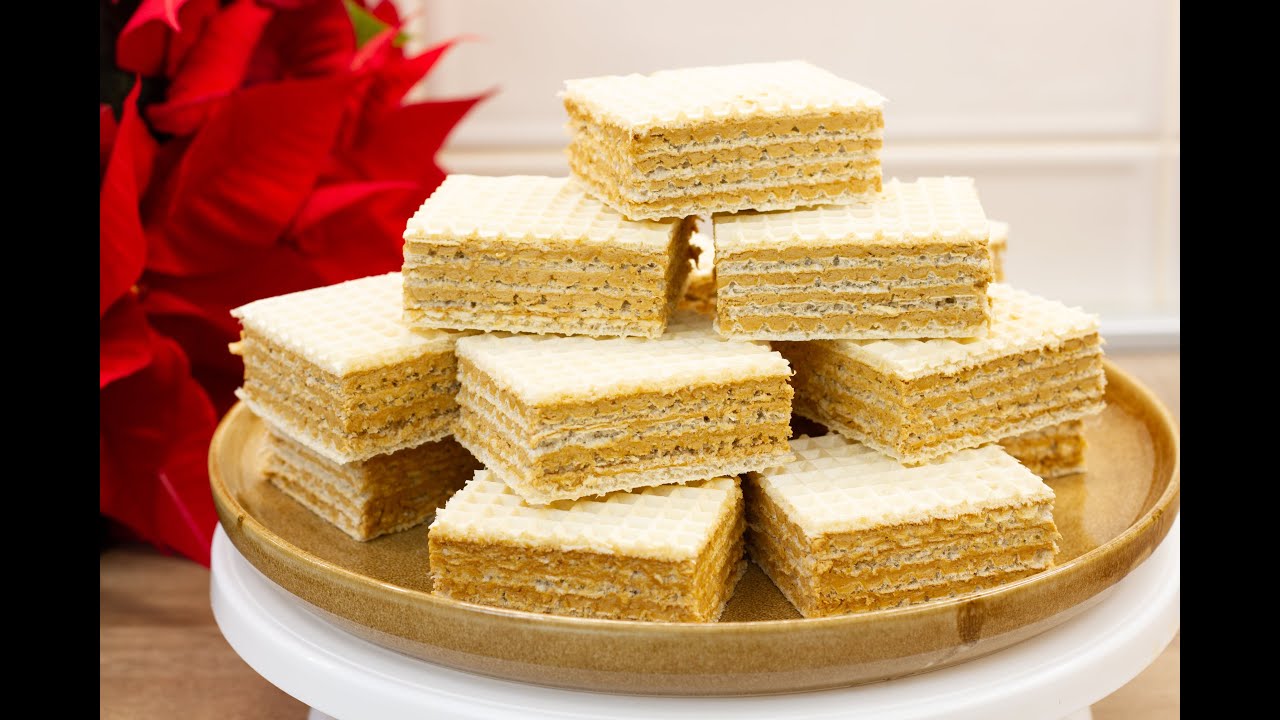 Delicious wafer with coffee cream. This homemade wafer is perfect for ...