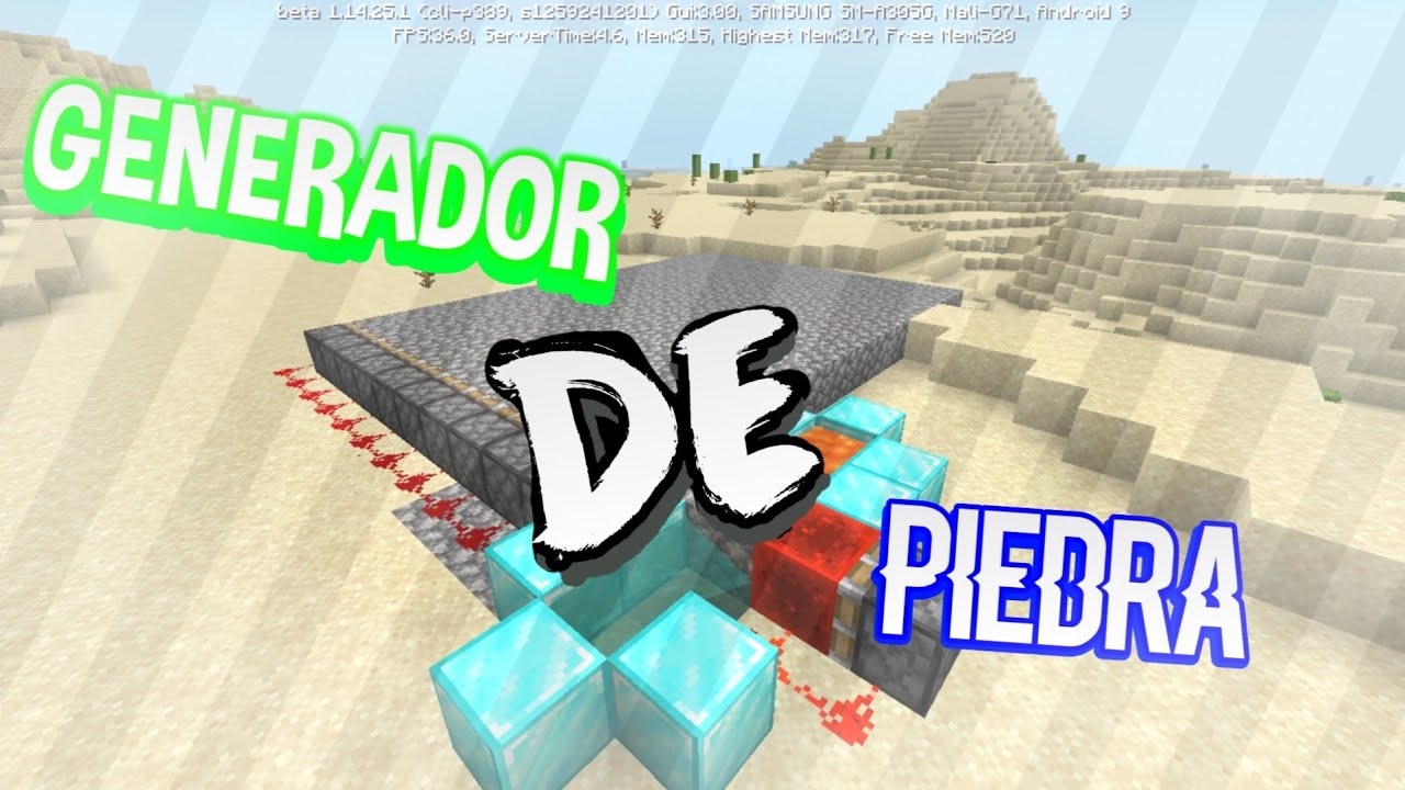 Como HACER un GENERADOR de PIEDRA EN MINECRAFT PE 💚!! - YouTube