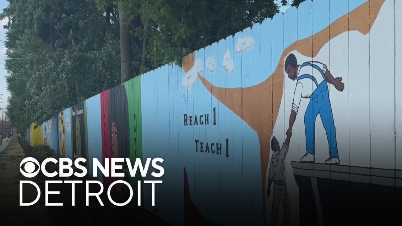 Yellow Brick Road alley project completed in Detroit - YouTube