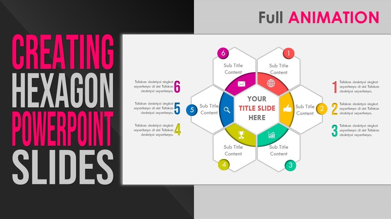 Creating Hexagon PowerPoint Slides - YouTube