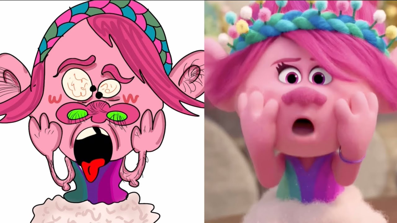 trolls band together drawing meme | trolls 3 poppy and branch funny ...