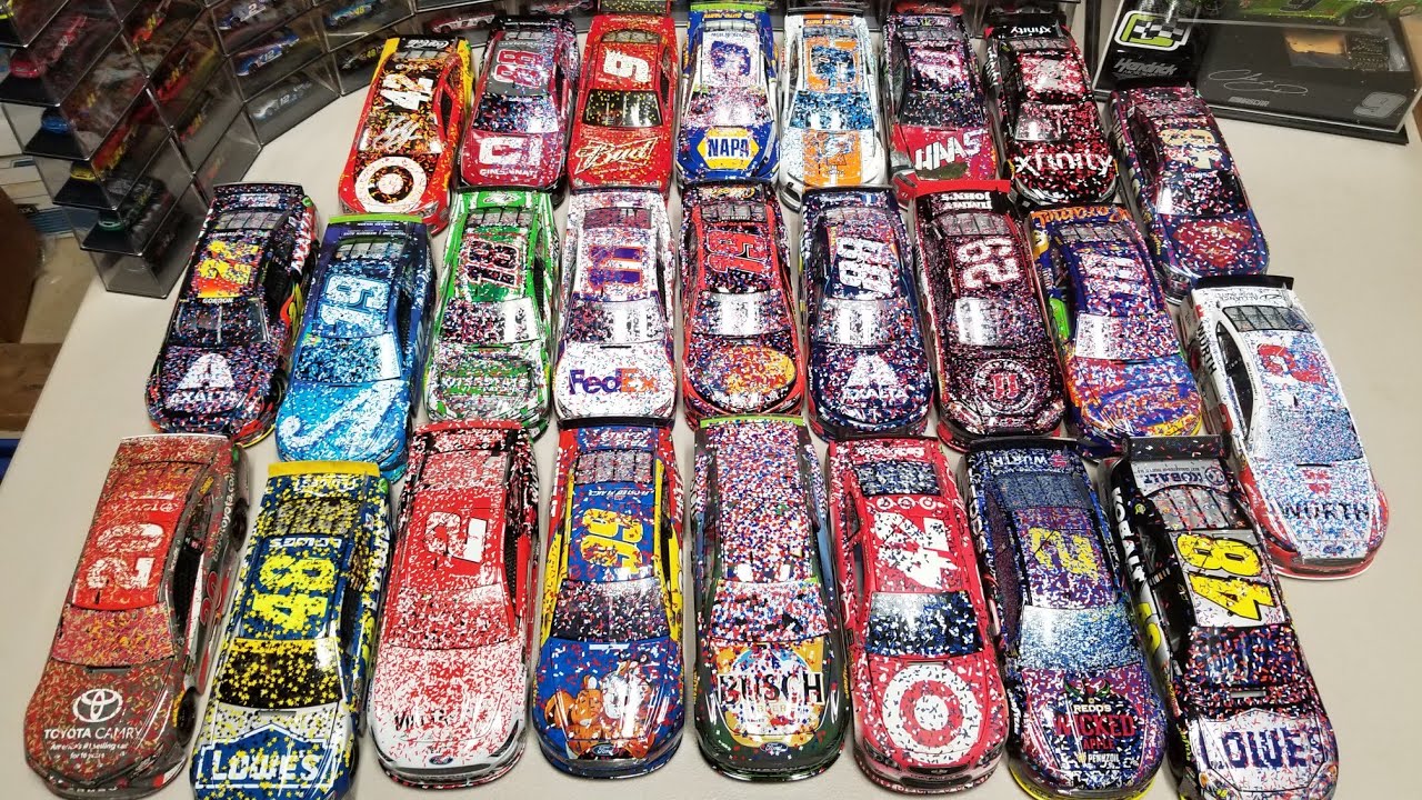 TOP 25 NASCAR Race Win Diecasts Confetti Cannon Edition - YouTube