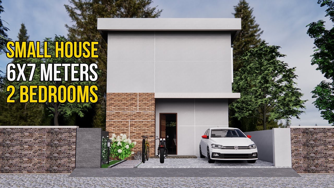 SMALL HOUSE 6x7 METERS 2 BEDS - YouTube