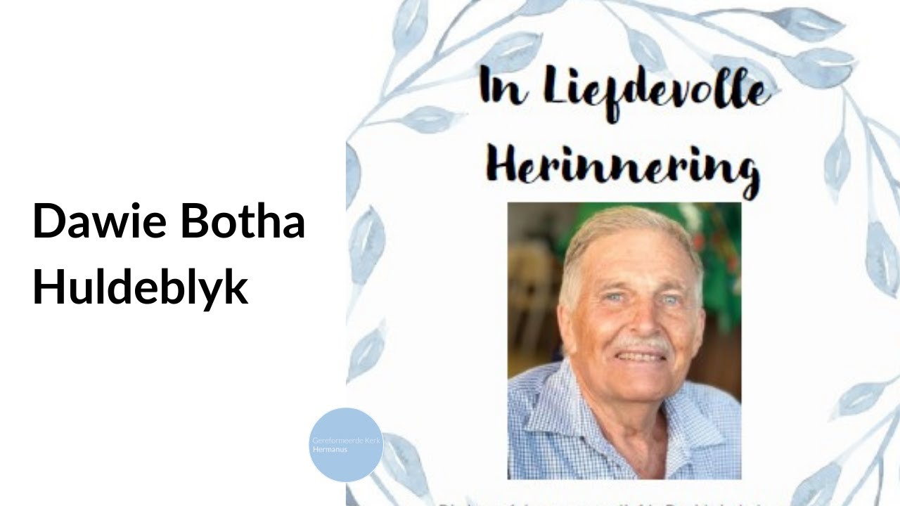 Dawie Botha Huldeblykdiens | 5 September 2025 - YouTube