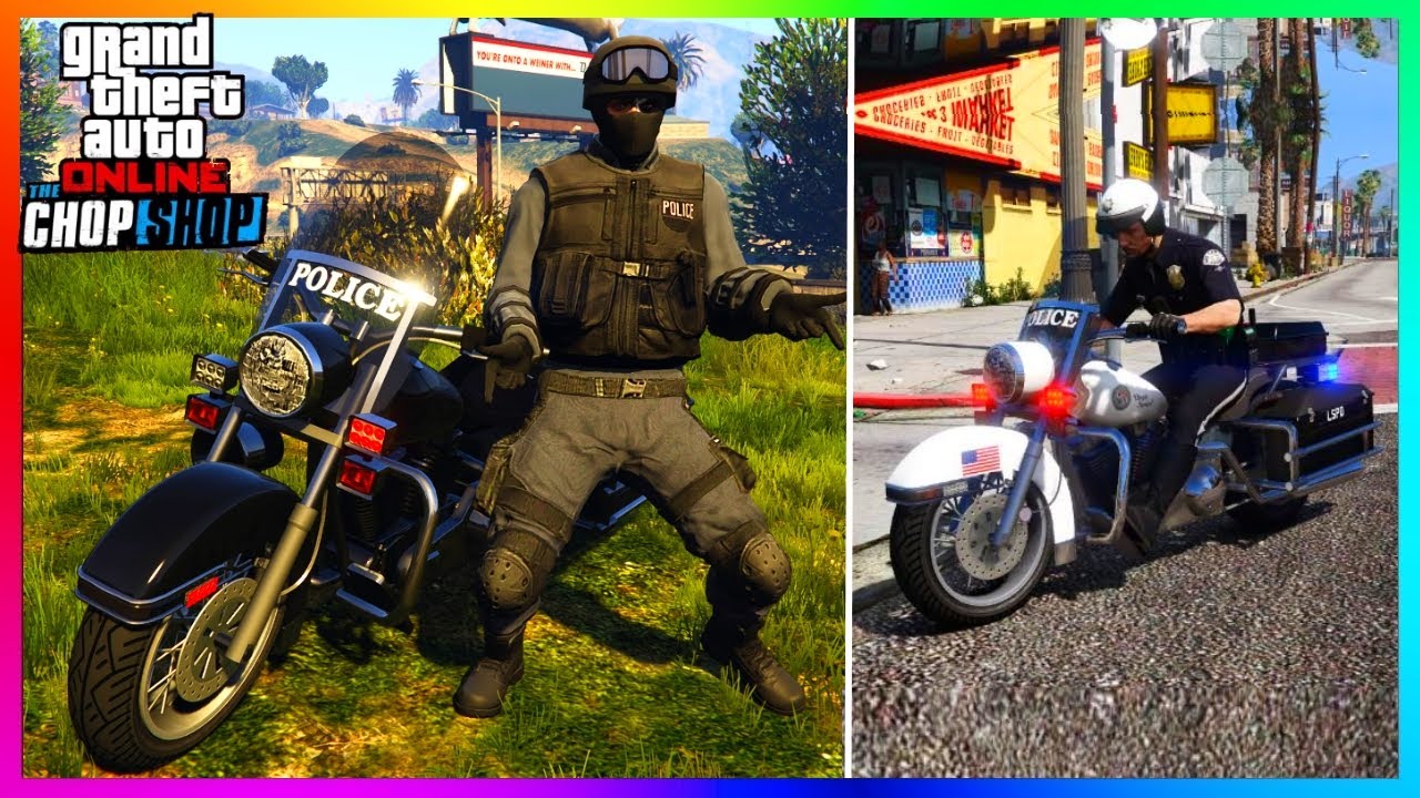 UNLOCK RARE POLICE MOTORCYCLE, How To Spawn, COP BIKE, Cars, GTA 5 Chop Shop DLC (GTA Online ...