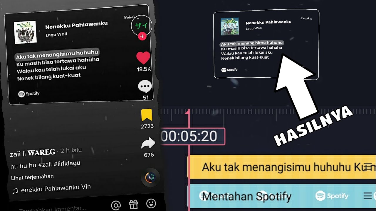 TUTORIAL BIKIN OVERLAY SPOTIFY 2 YANG LAGI VIRAL DI TIKTOK! + ADA ...