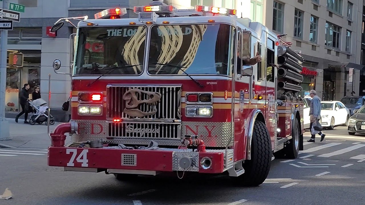 FDNY Engine 74 Responding - YouTube