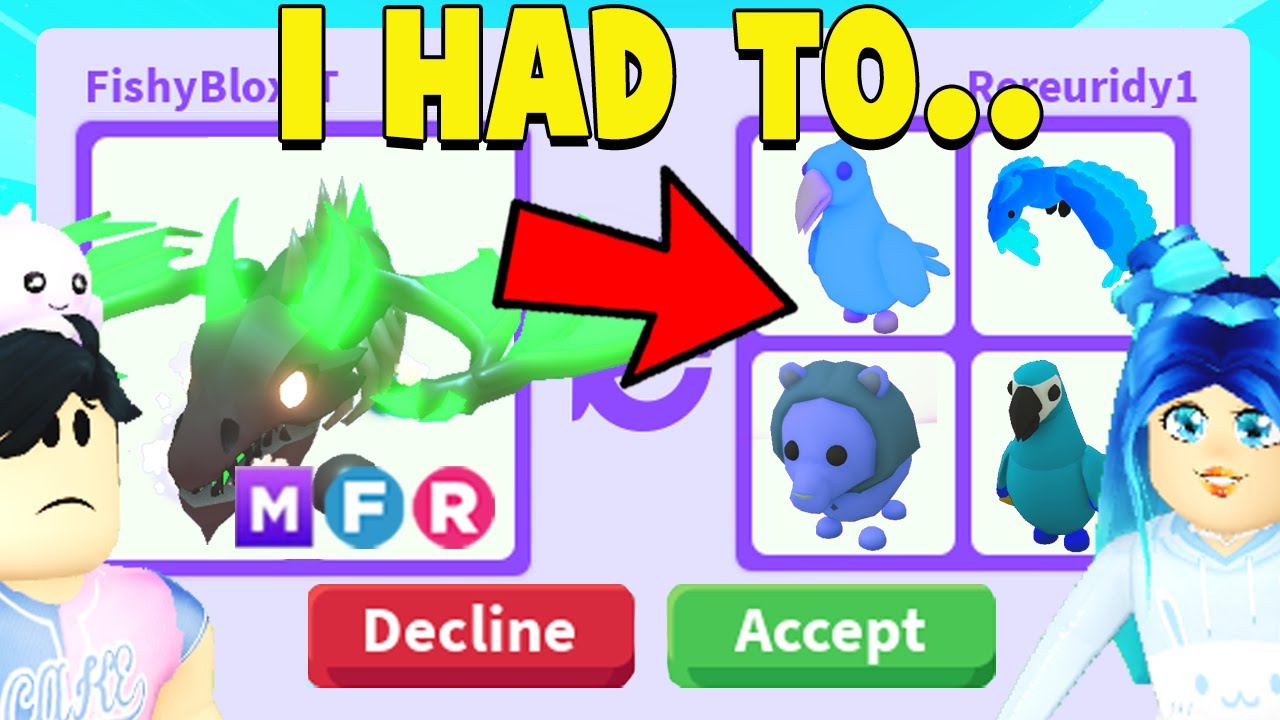 Accepting EVERY TRADE until I get TRADED BLUE! (Adopt Me) - YouTube